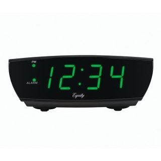 Equity by La Crosse 75902 Green LED 0.9 Inch Digital Alarm Clock - Bed ...