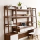 Bixby 3-Piece Wood Office Desk and Bookshelf - Bed Bath & Beyond - 36984601