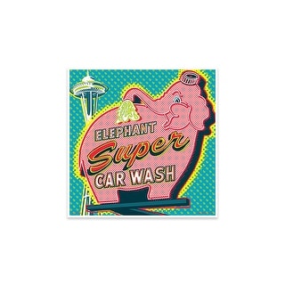 Elephant Car Wash Seattle Print On Acrylic Glass by Jim Zahniser - Bed ...