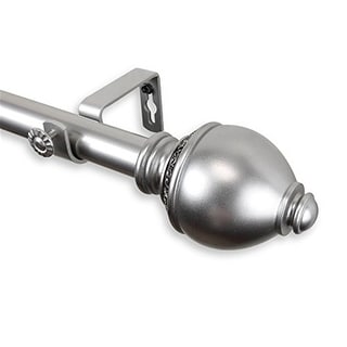 Tension Rod Window Curtain Rod, 4 Inch Rustic Nickel Finish, Adjustable ...