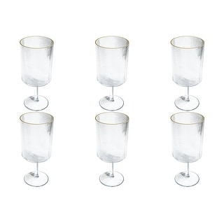 Abode Homewares Stax Optic Acrylic Twist Wine Glass - Clear with Gold ...