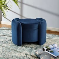 SAFAVIEH Kibo Curved Waterfall Velvet Ottoman - On Sale - Bed Bath ...