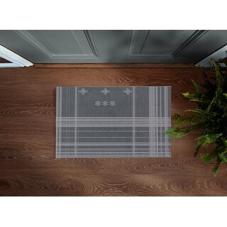 ZINA SLATE with Rubberized non-slip Backing Indoor|Outdoor Mat By Kavka ...