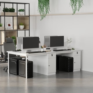 Professional Multi-User Workstation with Privacy Locks Desk Table - Bed ...