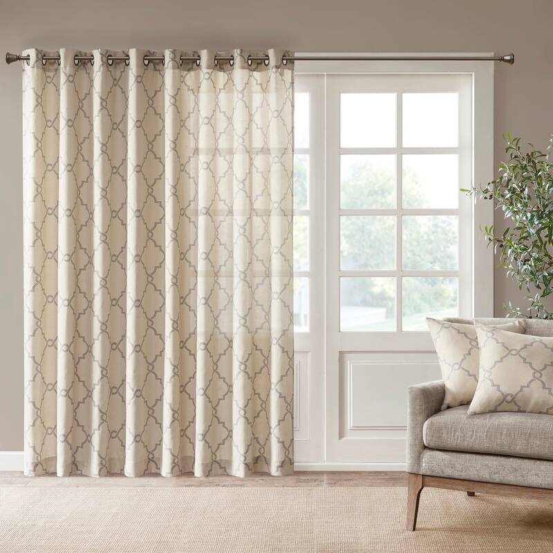 Madison Park Westmont Fretwork Print Patio Extra Wide Single Window ...