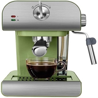 Espresso Coffee Machine Household Small Full Semi-Automatic Pull Flower ...