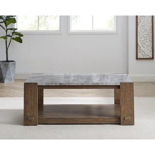 Steve Silver Libby Coffee Table with Casters, Dusty Caramel - Bed Bath ...