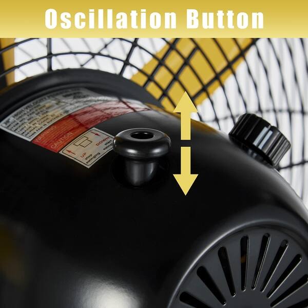 5000 CFM 20 in High Velocity Pedestal Oscillating Fan with Powerful 1/5 ...