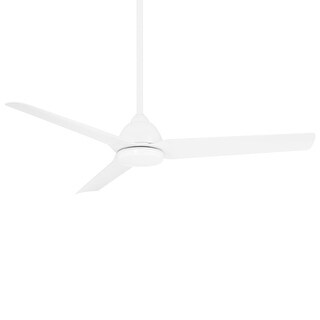 Mocha Indoor/Outdoor 3-Blade Smart Ceiling Fan 54in Matte White with ...
