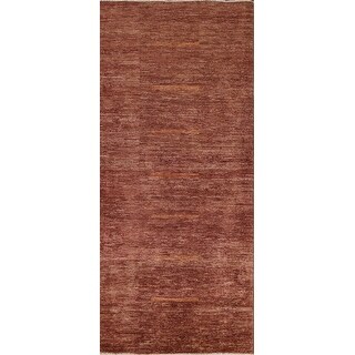 Copper Color Gabbeh Kashkoli Narrow Runner Rug Handmade Wool Carpet - 2 ...