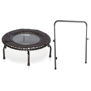 JumpSport 250 Fitness Rebounder Mini Trampoline & Handle Bar Accessory ...