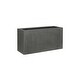 Pottery Pots Rectangle Dark Grey Ficonstone Indoor/Outdoor Vertically ...