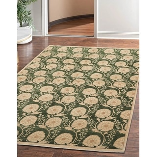 Hand Knotted Michaelian & Kohlberg Green Tibetan 100% Wool Area Rug - 4 ...