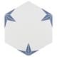 Merola Tile Stella Hex Azul 8-5/8" x 9-7/8" Porcelain Floor and Wall ...