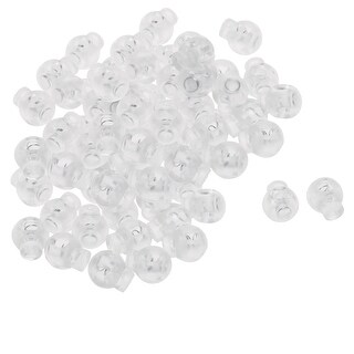 100pcs Plastic Cord Lock Stopper End Spring Fastener Organizer Clear ...
