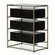 Hoadley Modern Handcrafted 3 Drawer Glass Top Nightstand by Christopher ...