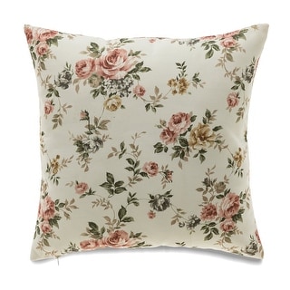 Pink Roses On Ivory With Feather Insert Pillow - Bed Bath & Beyond ...