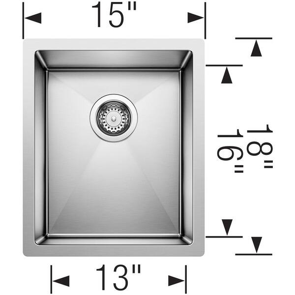 Blanco Precision R10 Small Single Bowl Stainless Steel Kitchen Sink ...