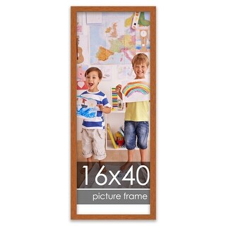 16x40 Traditional Honey Pecan Complete Wood Panoramic Frame with UV ...