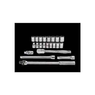 Williams Socket and Tool Set,1/2" D,12Pt,22pcs. MSS-22F - 1 Each - Bed ...