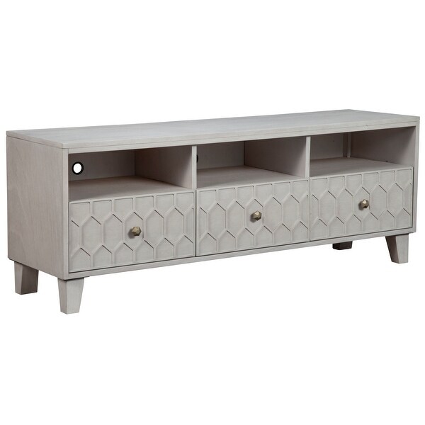 90" Six Door TV Console, Entertainment Stand, Wood Accent Cabinet ...