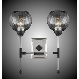 American Brass Two Light Wall Sconce Magro collection Pewter - One Size ...