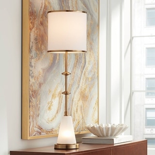 Modern Buffet Table Lamp 36" Tall Gold Metal LED Nightlight - 10" x 36 ...