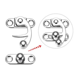 Antique Right and Left Latch Hook Hasp Swing Arm Latch 2 Set - Silver ...