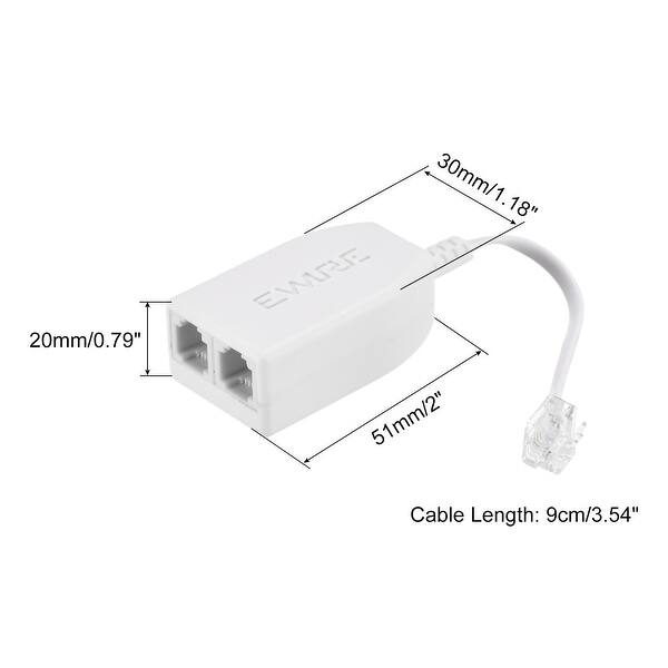 In Line Dsl Splitter Filter 6p2c 2 Way Socket Phone Line Splitter Bed Bath And Beyond 36000590