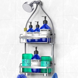 Overhead shower caddy Swing-proof hanging shower caddy with 4 removable ...