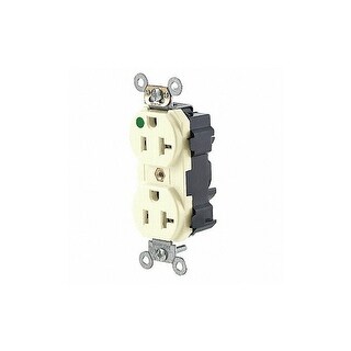 Receptacle: Duplex, 5-20R, 20 A, 125V AC, Ivory, 2 Poles, Modular ...