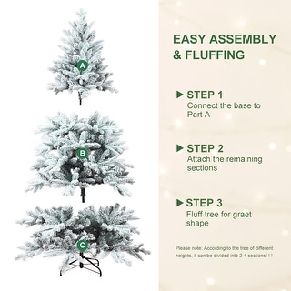 5ft PE/PVC Artificial Christmas Flocked Tree Mixed Flocking Automatic ...