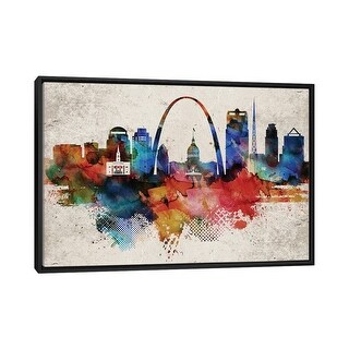 iCanvas "Saint Louis Abstract" by WallDecorAddict Framed - Bed Bath ...
