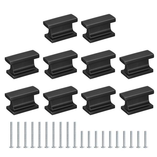 black cabinet knobs square