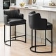 26" Counter Height Upholstered Bar Stools Set of 2 / 4 with PU Leather ...