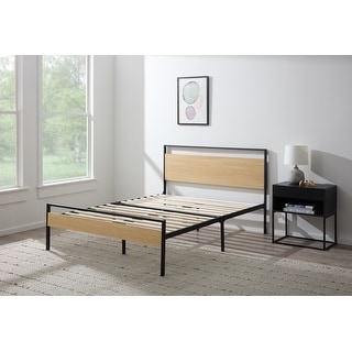 Rest Haven Open Frame Metal & Wood Platform Bed - Bed Bath & Beyond ...