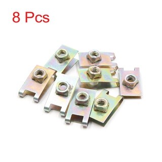 8Pcs 6mm Thread Metal Fastener Bumper U-Type Clips Retainers Rivets ...