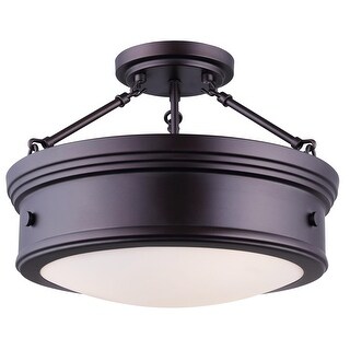 Boku 3 Light Semi Flush, Bronze Finish - Bed Bath & Beyond - 42900289