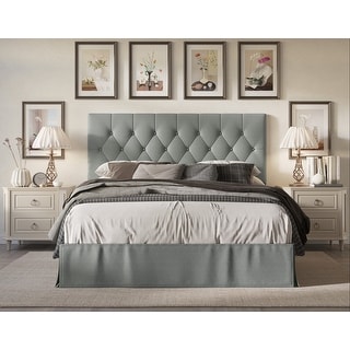 Zachary Tufted Upholstered Platform Bed - Bed Bath & Beyond - 37194152