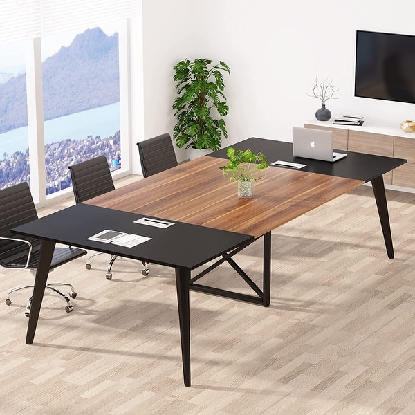 8FT Large Conference Table Modern Meeting Table for 8-10 People, 94.5L ...