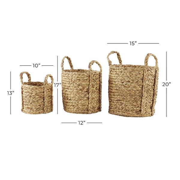 Brown Seagrass Handmade Woven Decorative and Functional Storage Basket ...