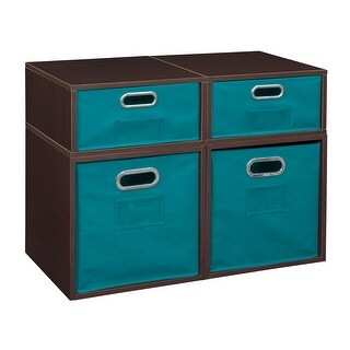 Noble Connect Storage Set- 2 Full Cubes/2 Half Cubes with Foldable ...