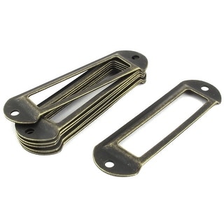Office Library 70 x 21mm File Drawer Tag Label Holder Bronze Tone 8 Pcs ...