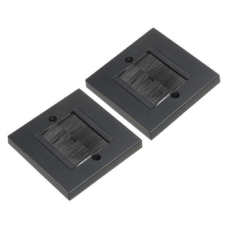 Brush Wall Plate Decoration Wall Panel Single Gang 86mmx86mm Black 2 ...