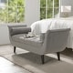 Alma 64.5" Modern Tufted Flared Arm Bench with Bolster Pillows - Bed ...