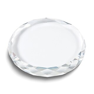 Curata Round Faceted Edge Crystal Paperweight/Award with 2x2 Imprint ...