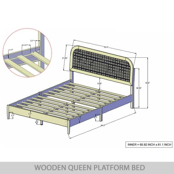 CraftPorch Mid-Century Modern Platform Bed - Bed Bath & Beyond - 40619701