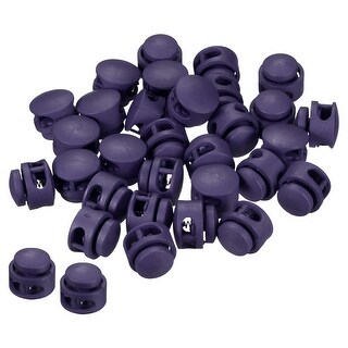 Cord Locks, 100 Pack Round Spring Toggle Stopper, Dark Purple - Dark ...