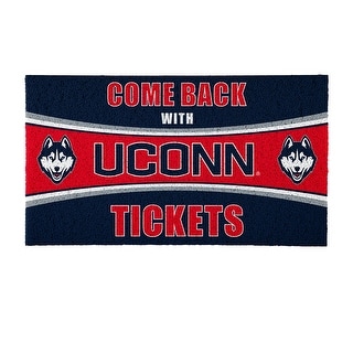 UConn 28 in. x 16 in. PVC "Come Back With Tickets" Trapper Door Mat ...