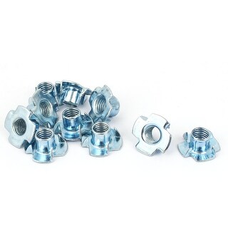 10 Pcs M10 Carbon Steel 4 Prongs Tee Nuts Pronged T-Nuts for Furniture ...
